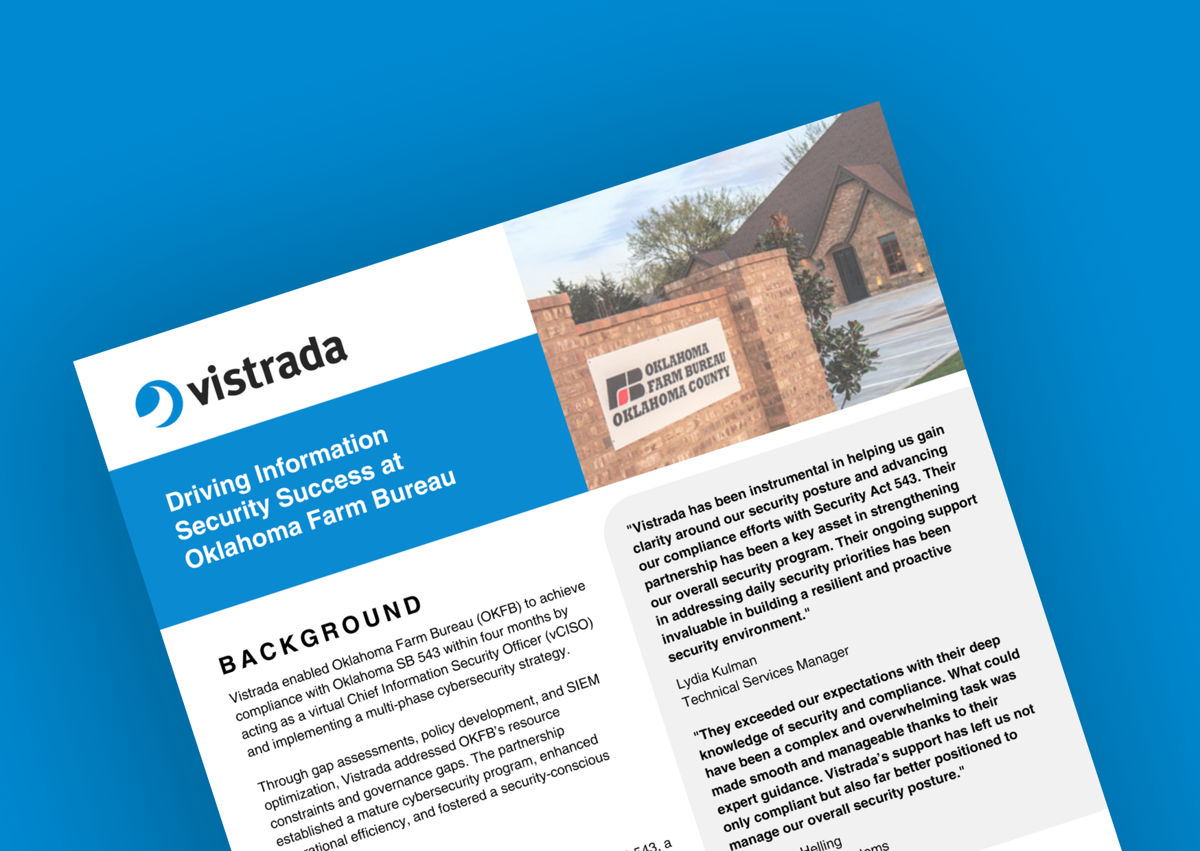 Cybersecurity Compliance & Governance Case Study | Vistrada